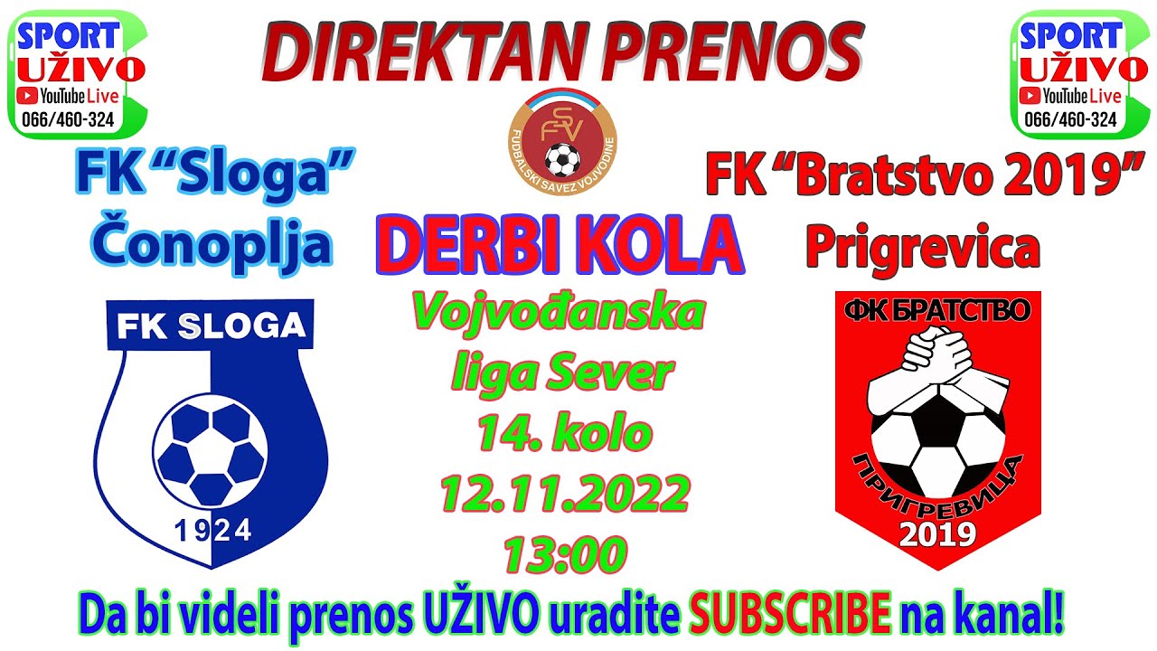 FK "Sloga" Čonoplja - FK "Bratstvo 2019" Prigrevica - 12.11.2022 ...
