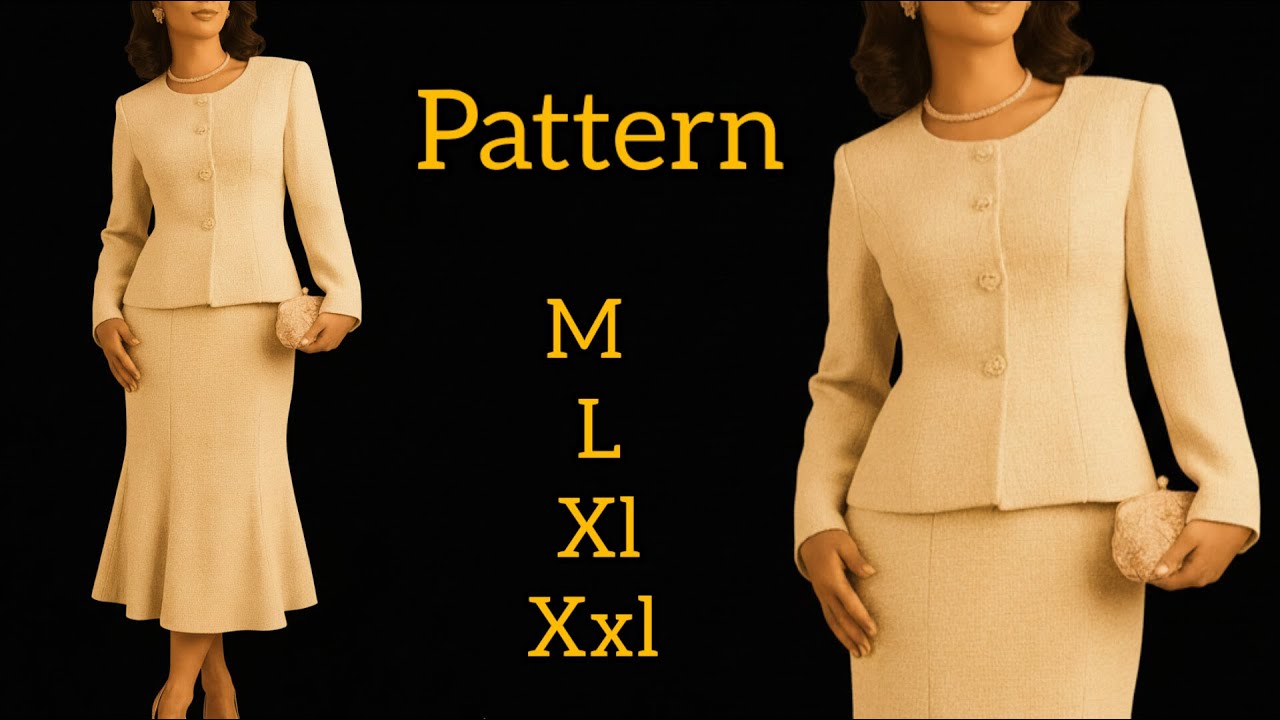 How to Pattern This Unique Autumn Coat and Skirt Design ️| Easy ...