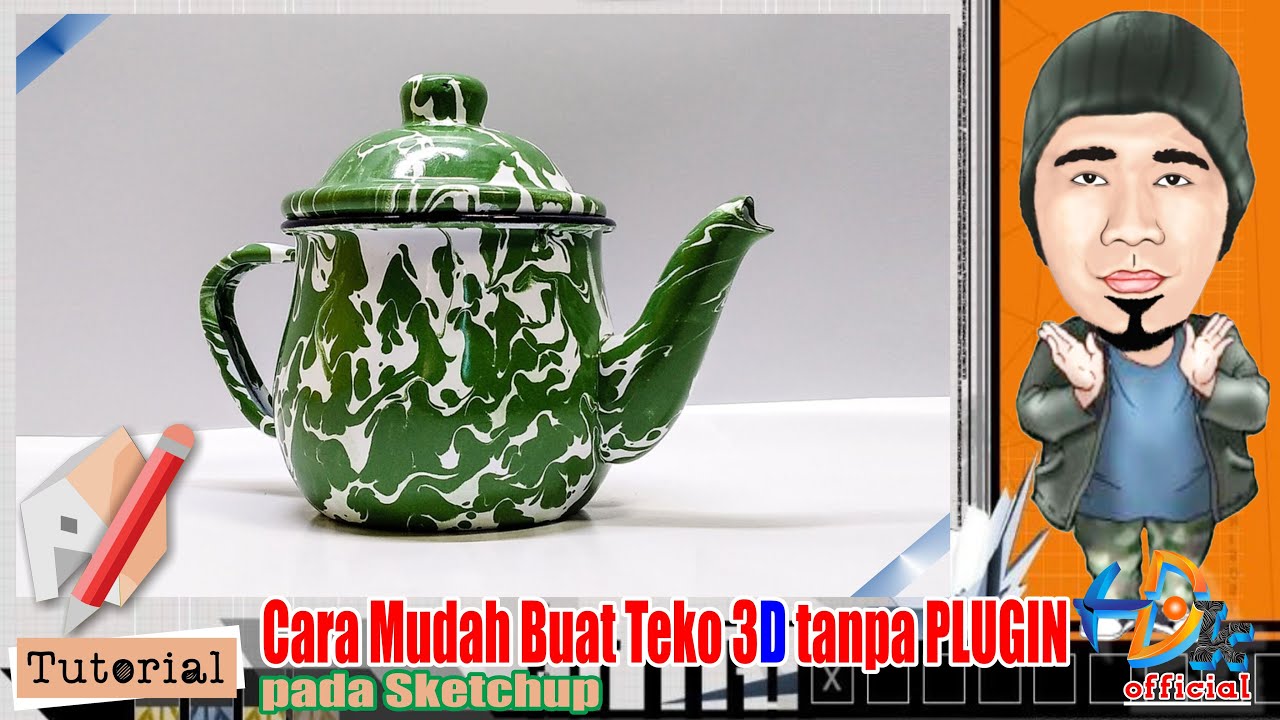 CARA MUDAH DAN CEPAT BUAT TEKO 3 DIMENSI TANPA PLUGIN PADA SKETCHUP ...