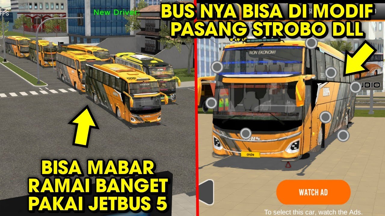 Update Game Bus Indonesia !! Penambahan Jetbus 5, custom Strobo, dan ...