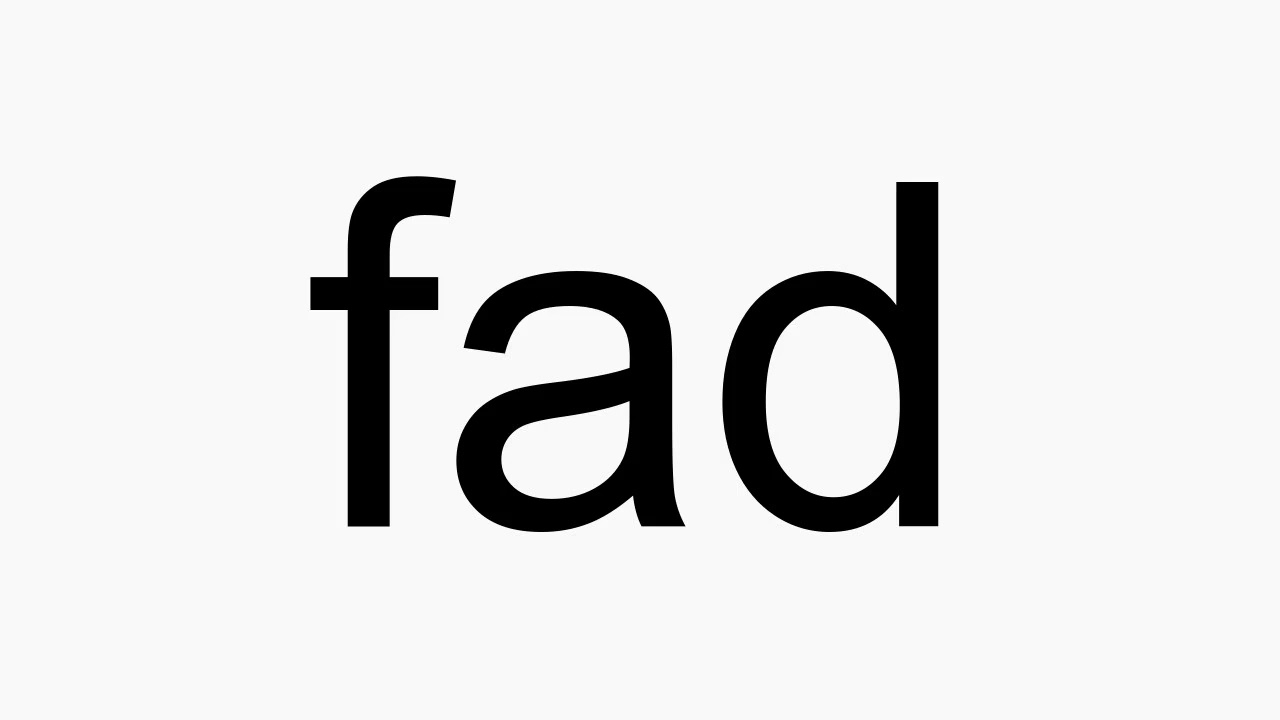 How to pronounce fad - YouTube