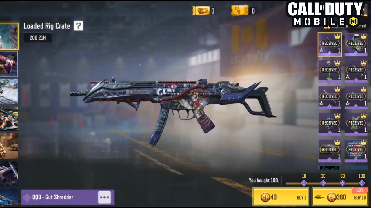 *NEW* Codm Loaded Rig Crate All Items Received - YouTube