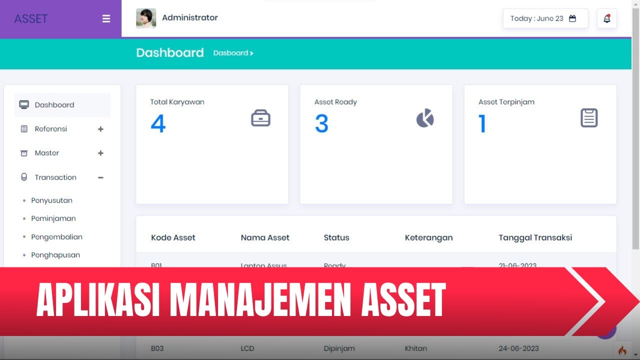 APLIKASI MANAJEMEN ASSET VERSI 1.0 - YouTube