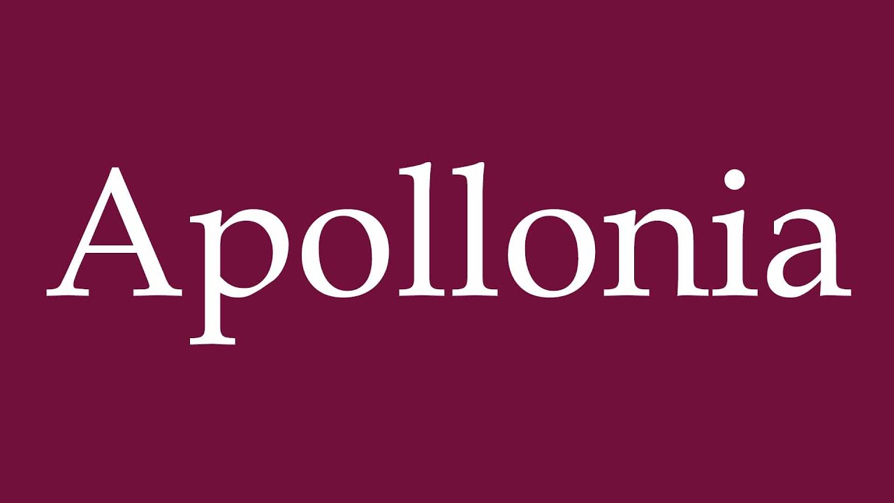 How to Pronounce ''Apollonia'' Correctly in German - YouTube