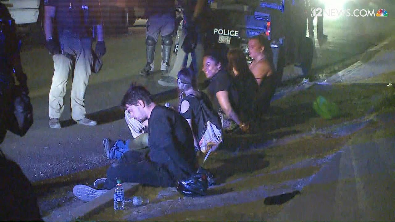 'It's just worth it': Protesters arrested in downtown Phoenix after 8 p ...