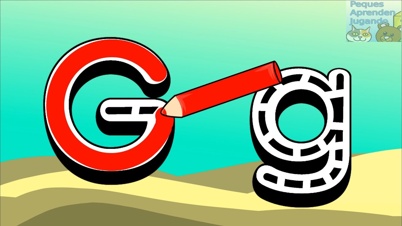 Letra G para niños Palabras con G Aprender a escribir la letra G Peques ...
