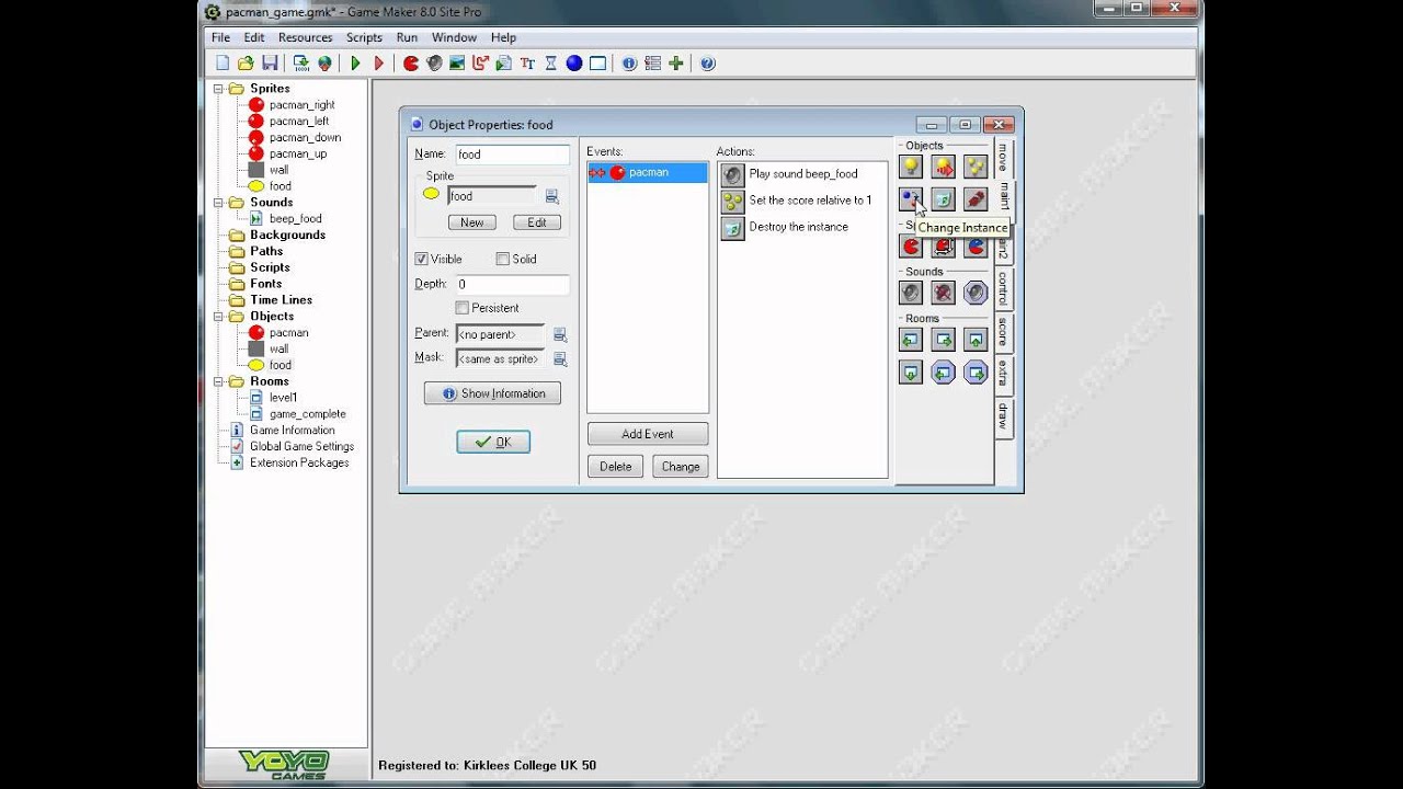 Making Pac Man in GameMaker (part 10 of 10) - YouTube