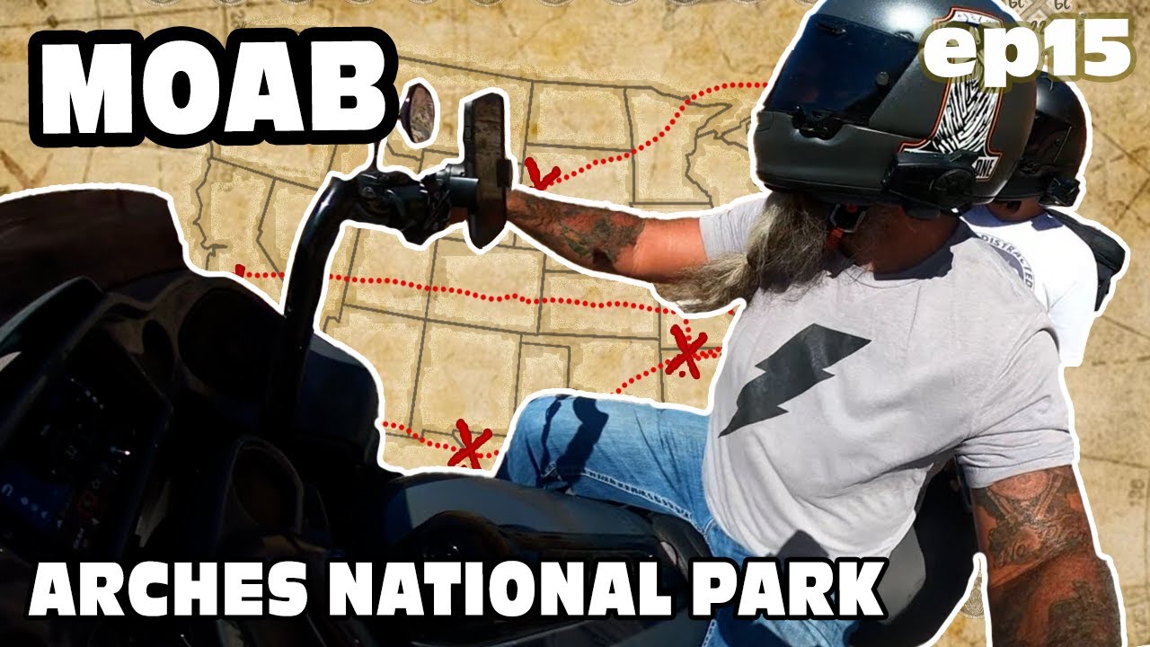 Motorcycle ride through Moab Utah - Arches National Park | Moto Map ...