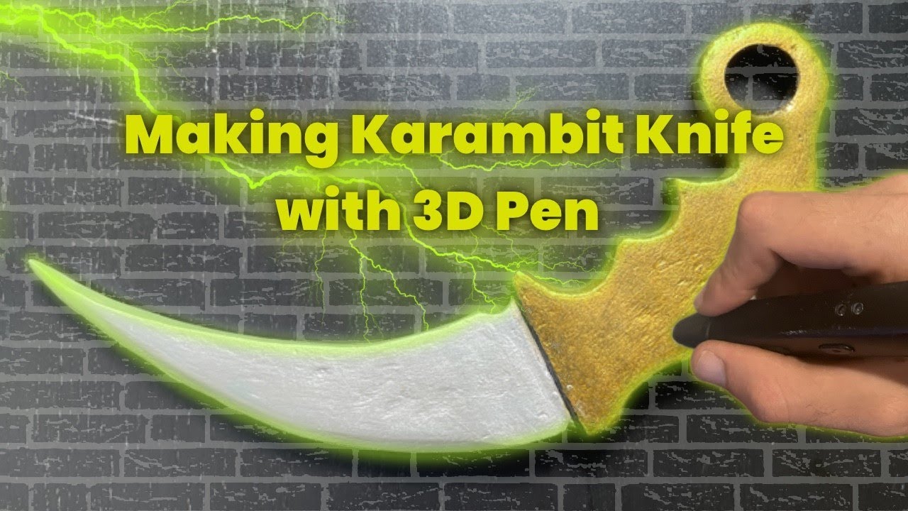 How to make KARAMBIT KNIFE with 3D Pen - YouTube