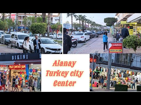 Alanya turkey Bazar.Alanya turkey city center, Alanya night street ...