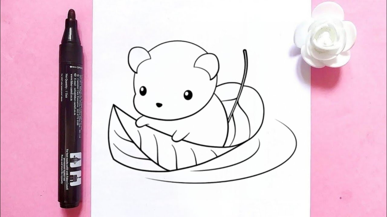 How to draw a Cute Mouse easily/ step by step lesson for kids - YouTube