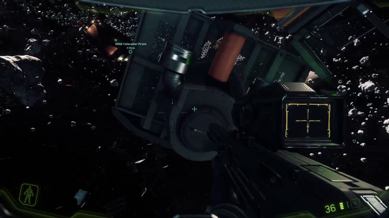 Star Citizen - Caterpillar Crash-Site in Yela - YouTube