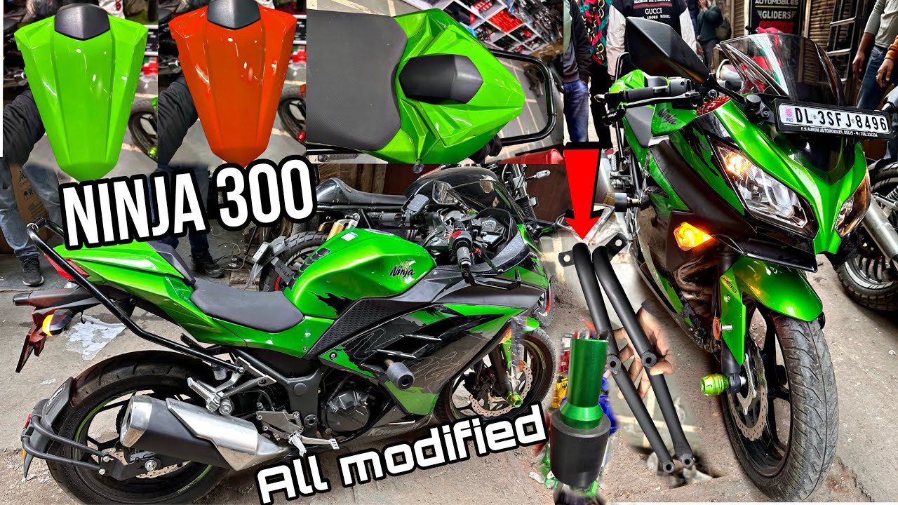 ninja 300 modified | ninja 300 seat cowl | Ninja 300 Frame Slider 😱 ...