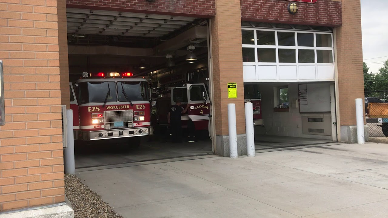 Worcester Webster Square Station (Engine 5 Ladder 4) Responding to ...