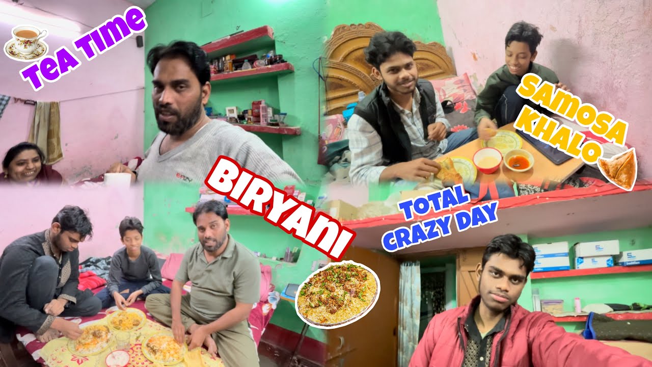 First chai second biryani aur fir samosa total party day 🎉🎉🎉🎉 - YouTube