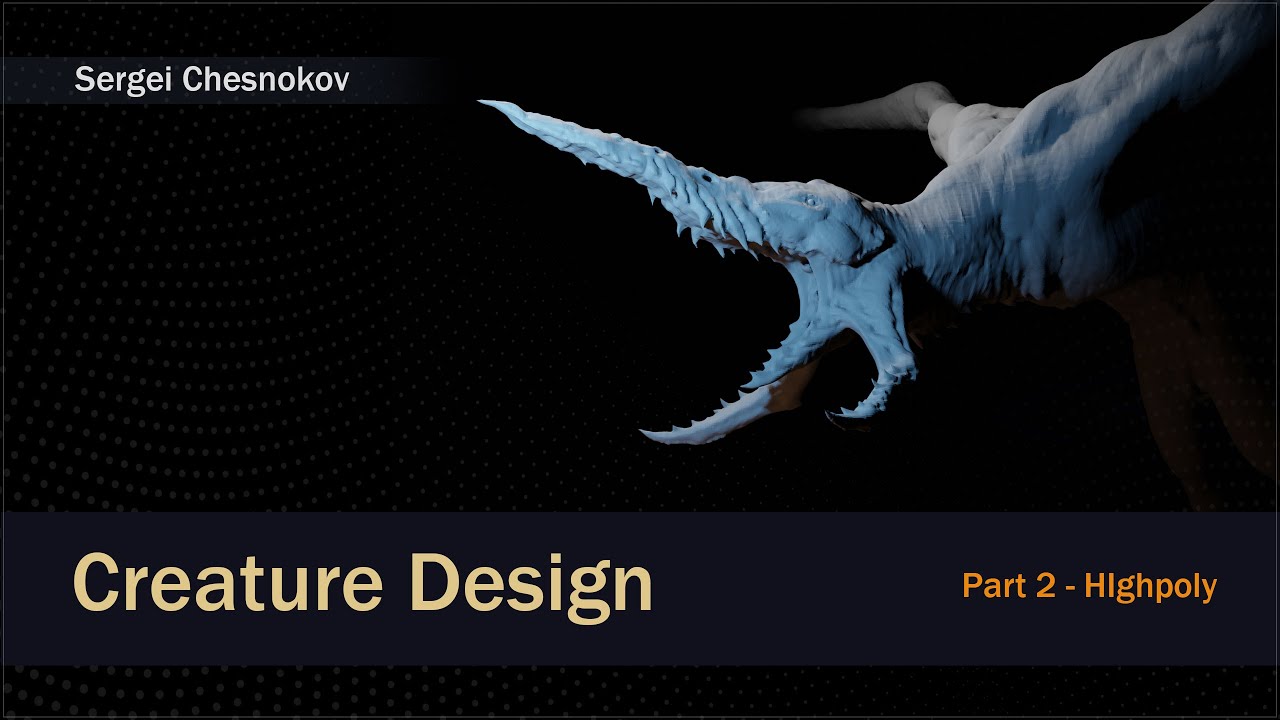 Creature modeling. Part 2 - High poly - YouTube