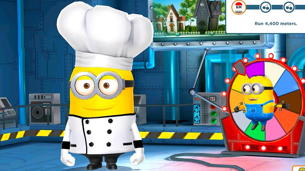 Baby and Baker minions completed levels 251-252 with Minion Mower props ...