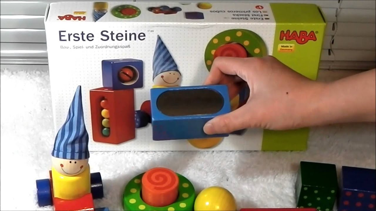 Haba First Blocks - A Great Wooden Block Set for Baby And Toddler - YouTube