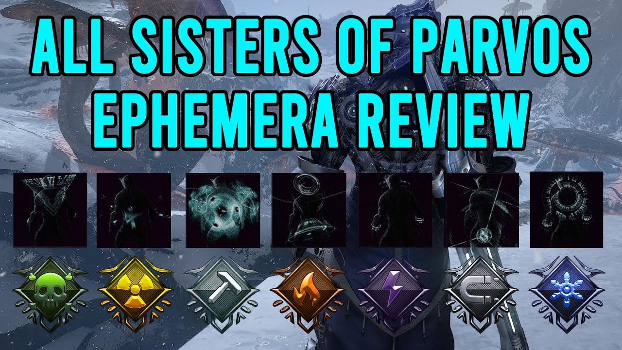 Warframe. All Sisters of Parvos Ephemera Review. - YouTube
