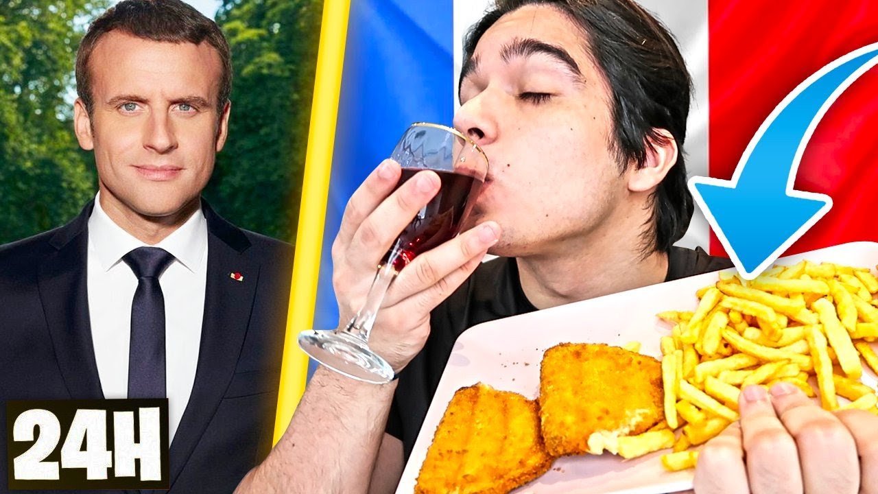 JE MANGE COMME EMMANUEL MACRON PENDANT 24H ! - YouTube