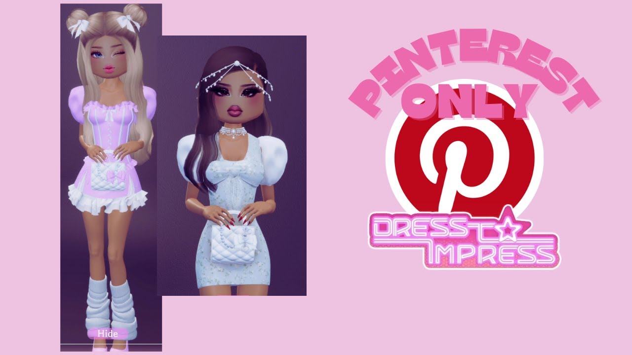 ONLY using PINTEREST OUTFITS in dress to impress! - YouTube