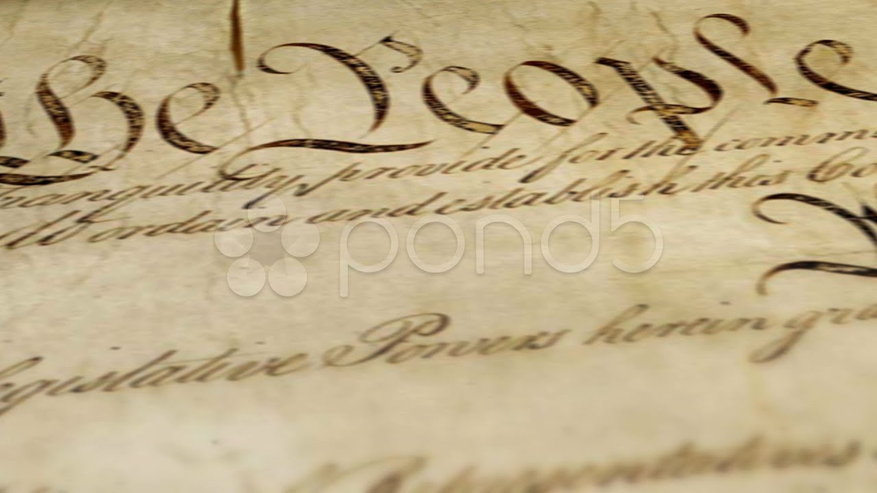 Us Constitution Looping Animation. Stock Footage - YouTube