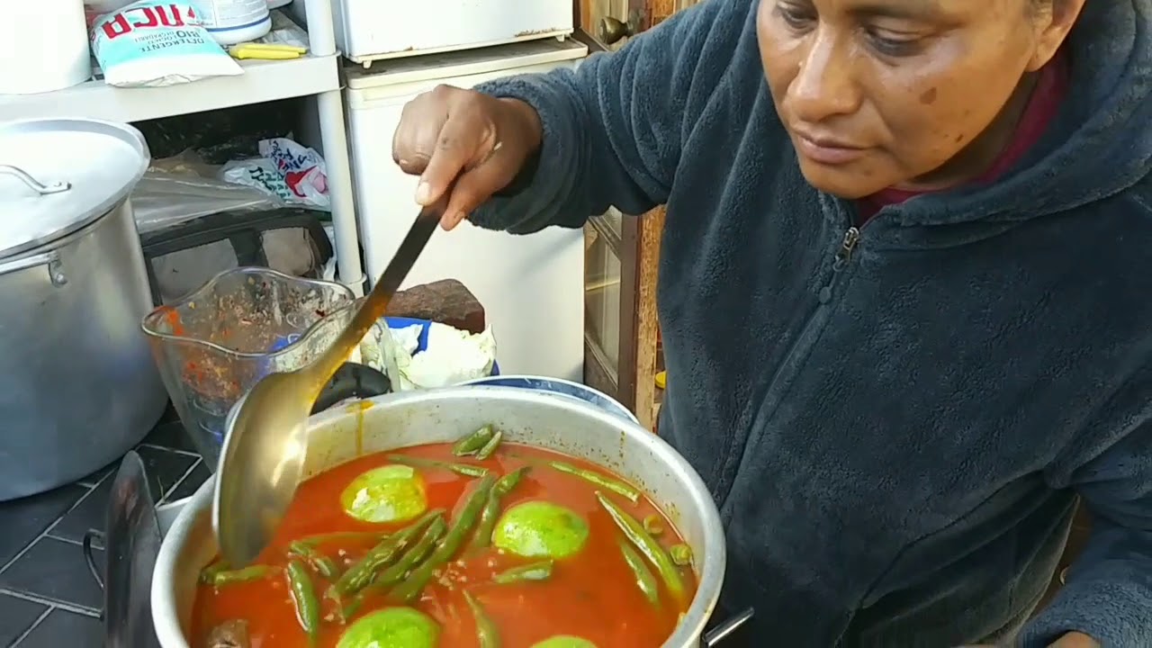 Delicious Mexican Cuisine "Caldo de Res Rojo - Beef Stew" Ft. My Mom ...