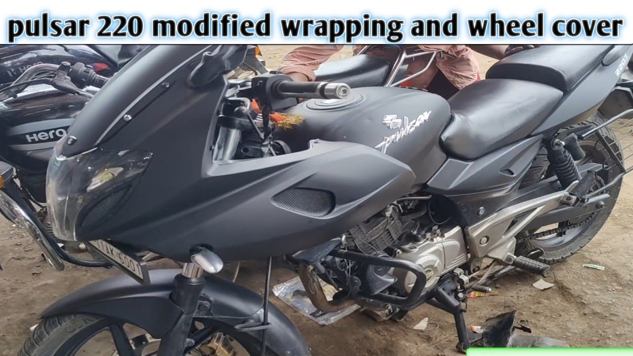 pulsar 220 modified wrapping and wheels cover 🔥😱 #viral #pulsar #2024 # ...