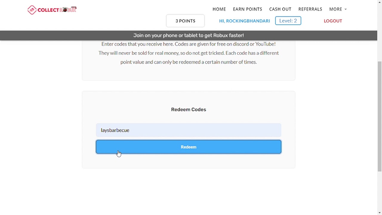 Two new collect robux codes - YouTube
