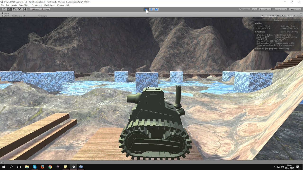 Unity 3D Blender Steampunk Tank treads - YouTube