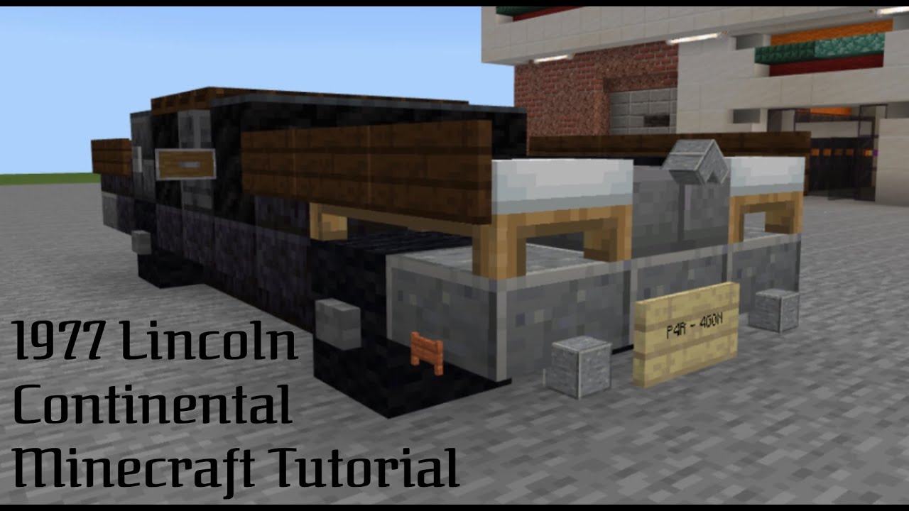 Minecraft Car Tutorial - 1977 Lincoln Continental 4-Door - YouTube