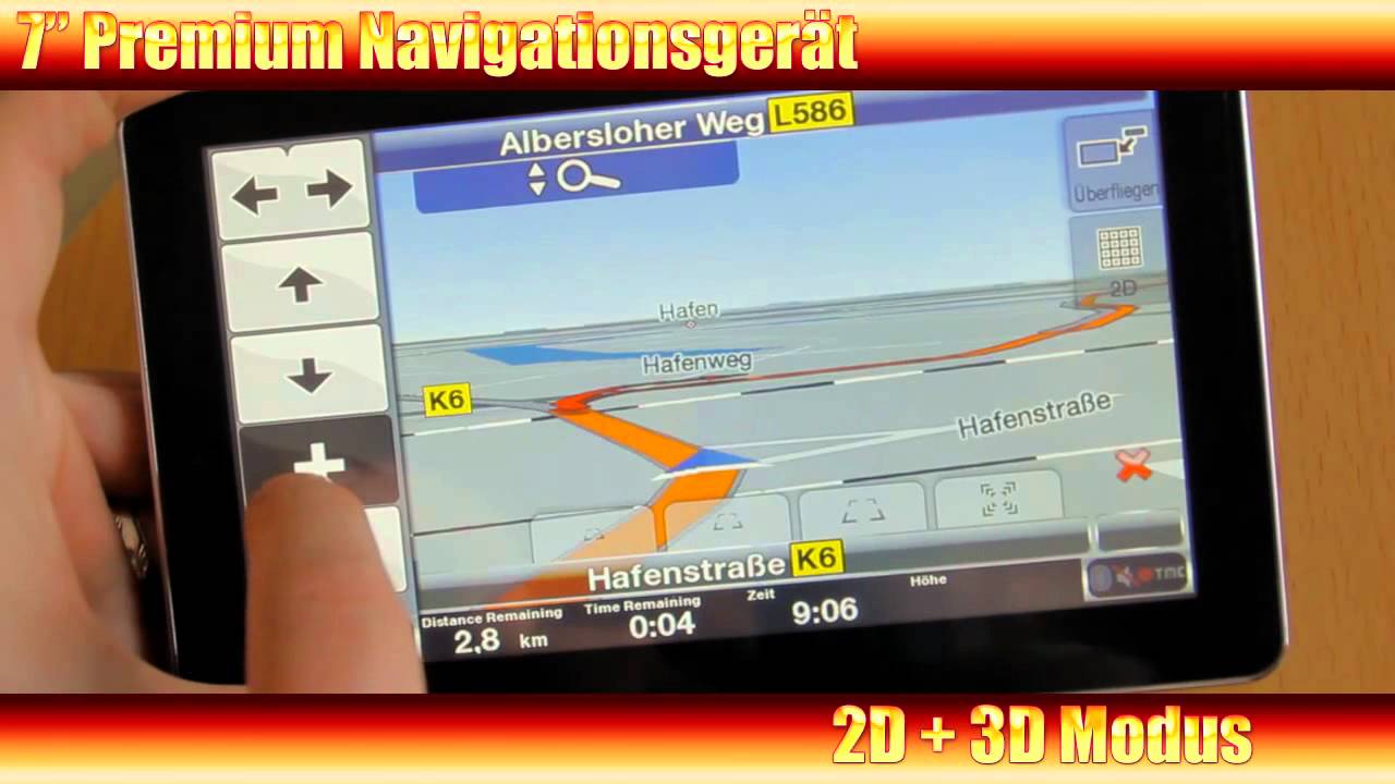 7" Premium Navigationsgerät Igo 8 - YouTube