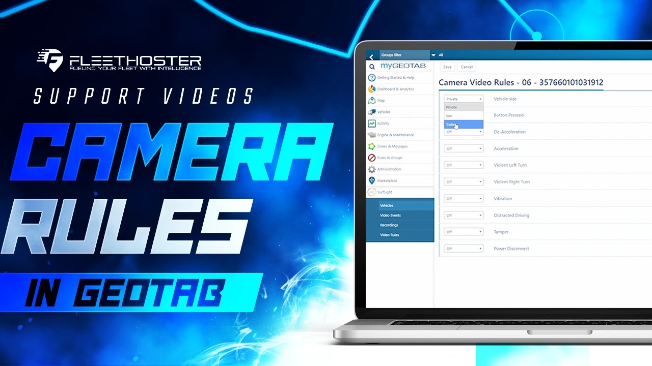 Surfsight Camera Rules Tab Inside Geotab - YouTube