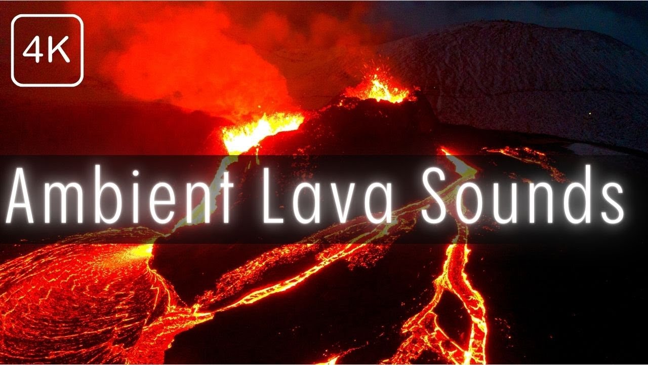 Powerful lava pouring out of volcano | Ambient noise - YouTube