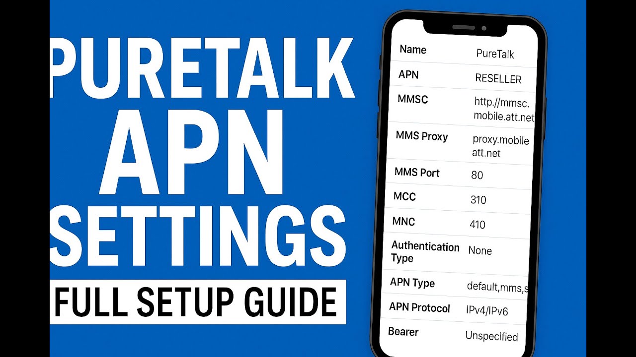 APN Settings for PureTalk: Full Setup Guide (iPhone & Android) - YouTube