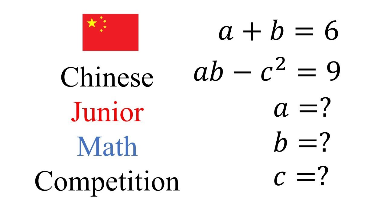 How to Solve this Chinese Junior Math Competition Problem - YouTube
