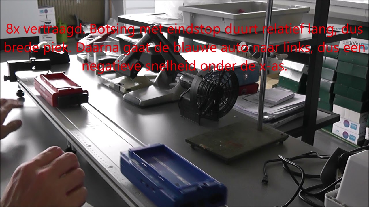 3havo/vwo Nat. Pasco Smart Carts (2) die elastisch botsen. Behoud van ...