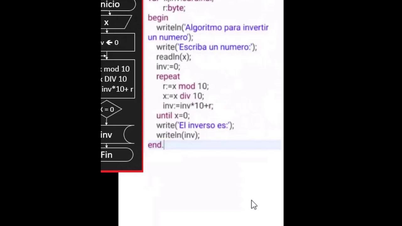 Algoritmo para invertir un número - YouTube
