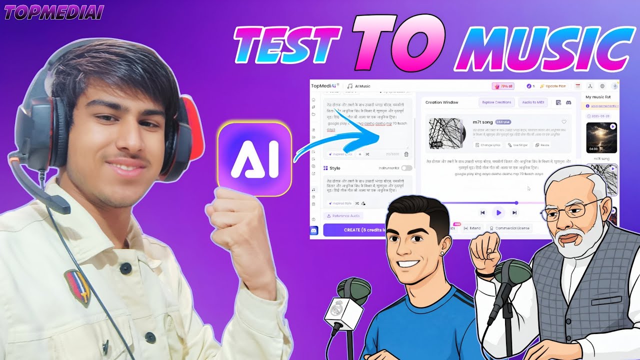 No Copyright Text To Music For YouTube Video | Topmediai Text to Music ...