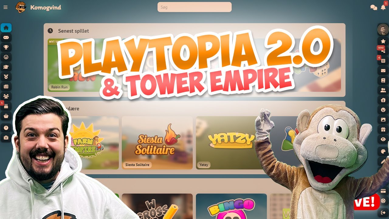 Playtopia Live - Big site update & Tower Empire! - YouTube