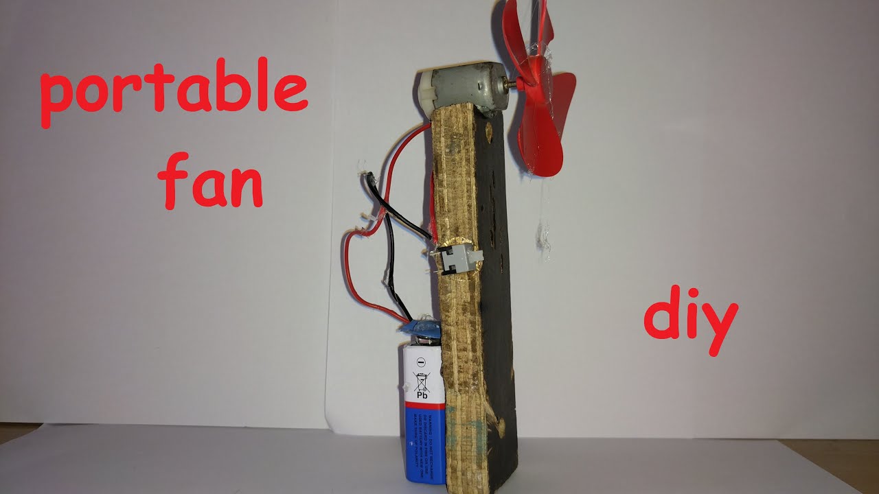 how to make a portable electric fan - YouTube