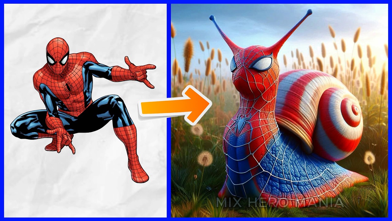 AVENGERS BUT SNAIL 🐌 Marvel & DC characters #superhero #avengers #ai ...