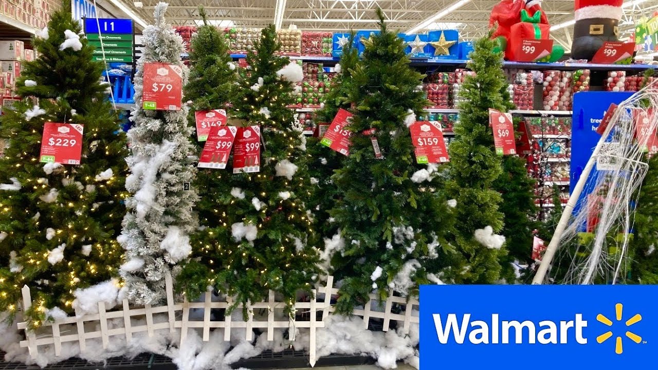 WALMART CHRISTMAS DECORATIONS CHRISTMAS TREES ORNAMENTS SHOP WITH ME ...