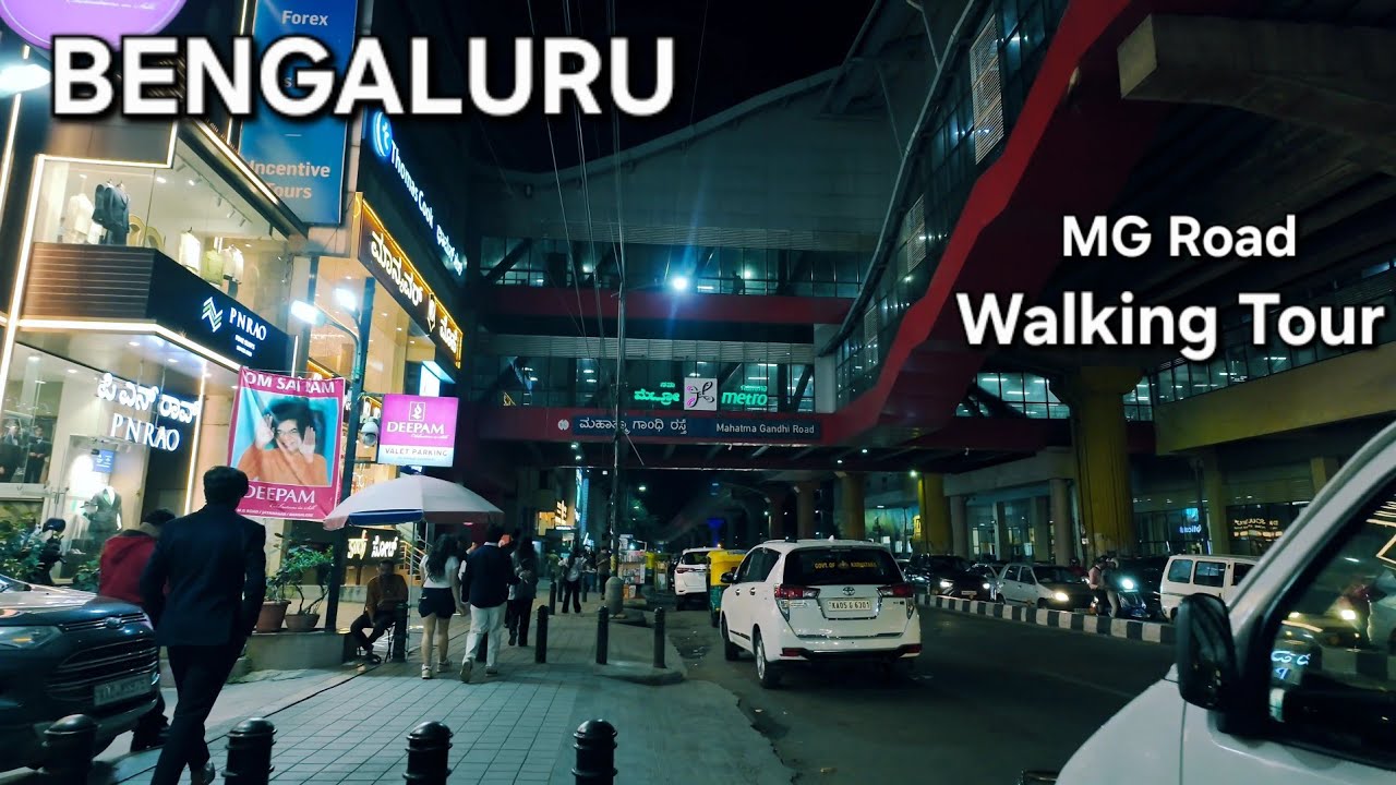 Exploring MG Road Bangalore at Night 🌆 | Street Walk Tour ಬೆಂಗಳೂರು ...