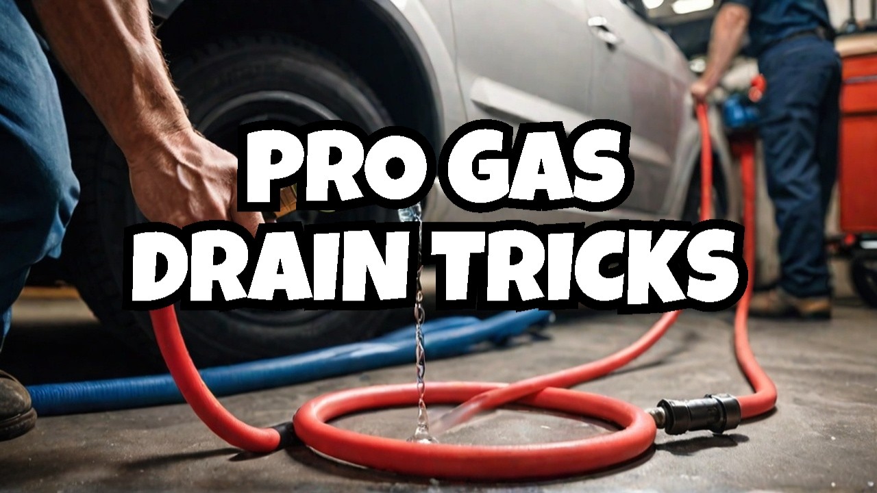 2 ways to drain old gas from ANY vehicle like a PRO with no TANK drop ...