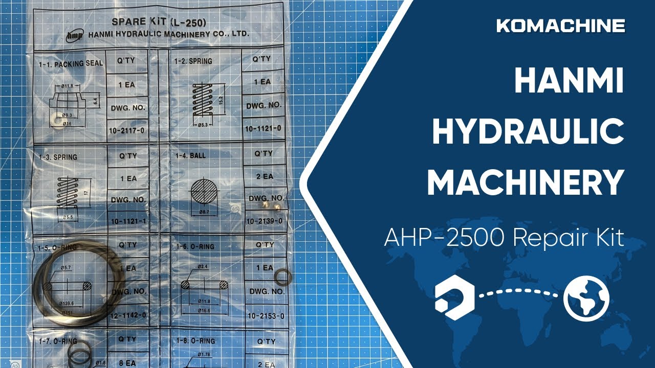HANMI HYDRAULIC MACHINERY / AHP-2500 Repair Kit / INV-02467 - YouTube