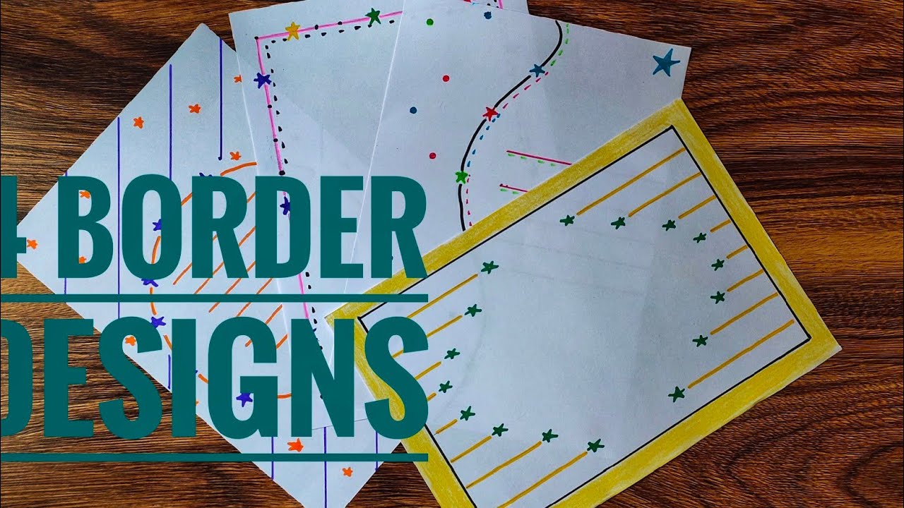 Border design for project/Paper border design/Quick and easy border ...