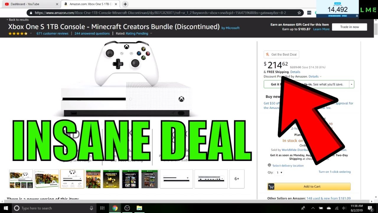 THE BEST XBOX ONE MINECRAFT DEAL ON AMAZON - YouTube