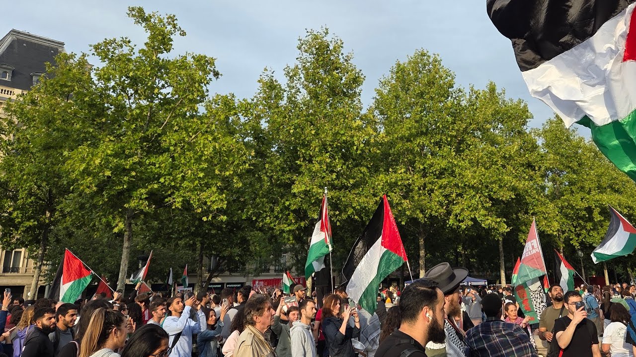 Live: Paris Protest for Handala Flotilla Palestine, manif Flottille ...