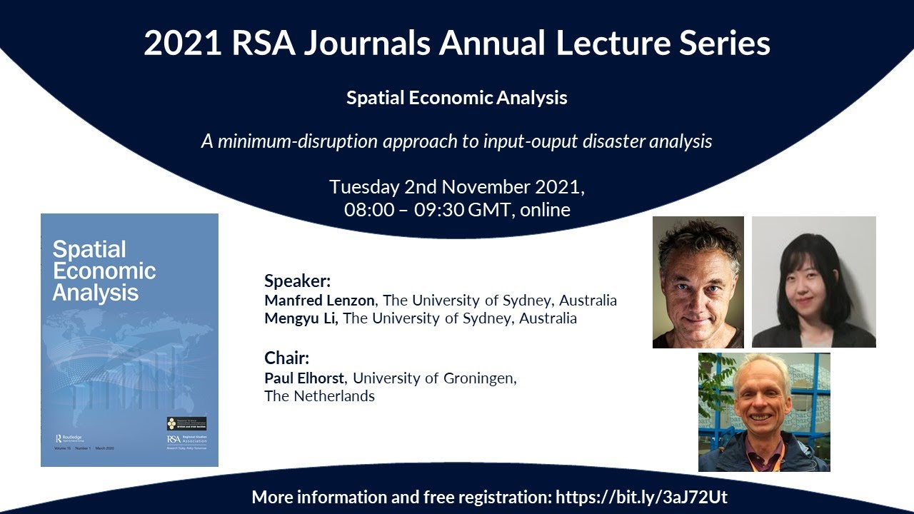 2021 Spatial Economic Analysis Annual Lecture - YouTube